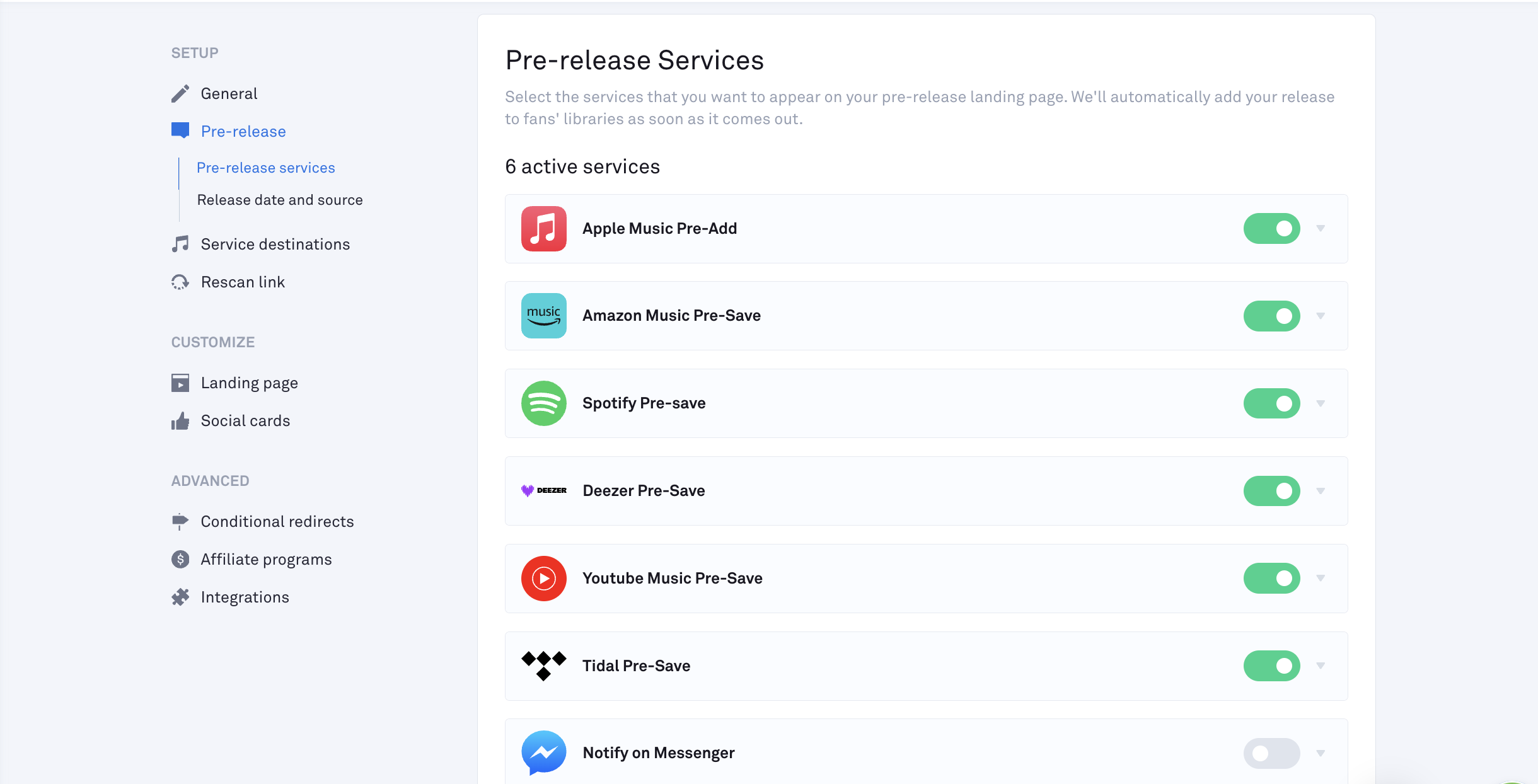 Creating Pre-release Links – Help Center